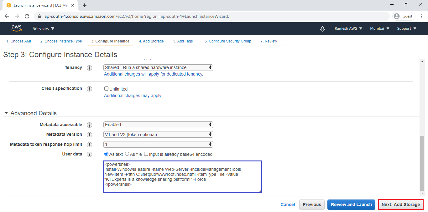 How To Create Iis Web Server On Windows Ec2 Instance By Using Bootstrap Script Ktexperts